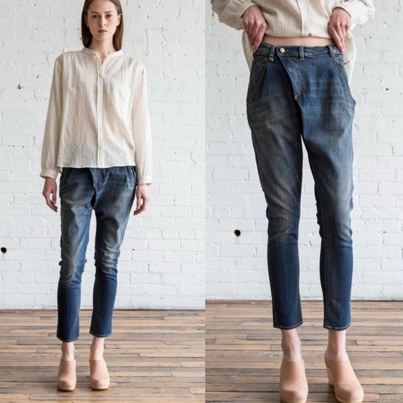 R13 | Jeans | R3 Cross X Over Jeans Womens 29 Blue Dark Wash Slouchy ...